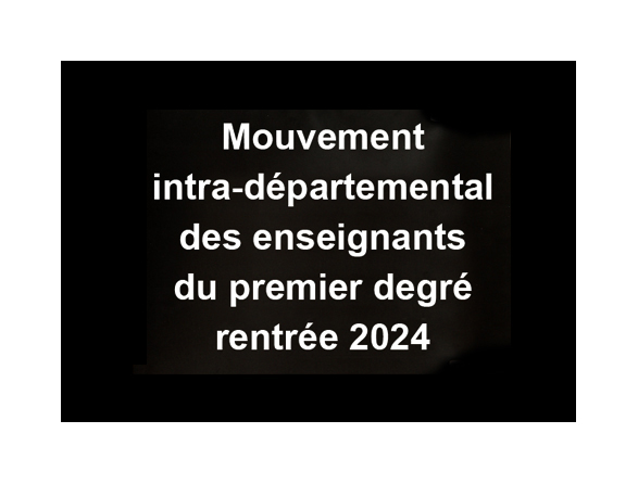 Mouvement Intra Départemental Des Enseignants Du Premier Degré